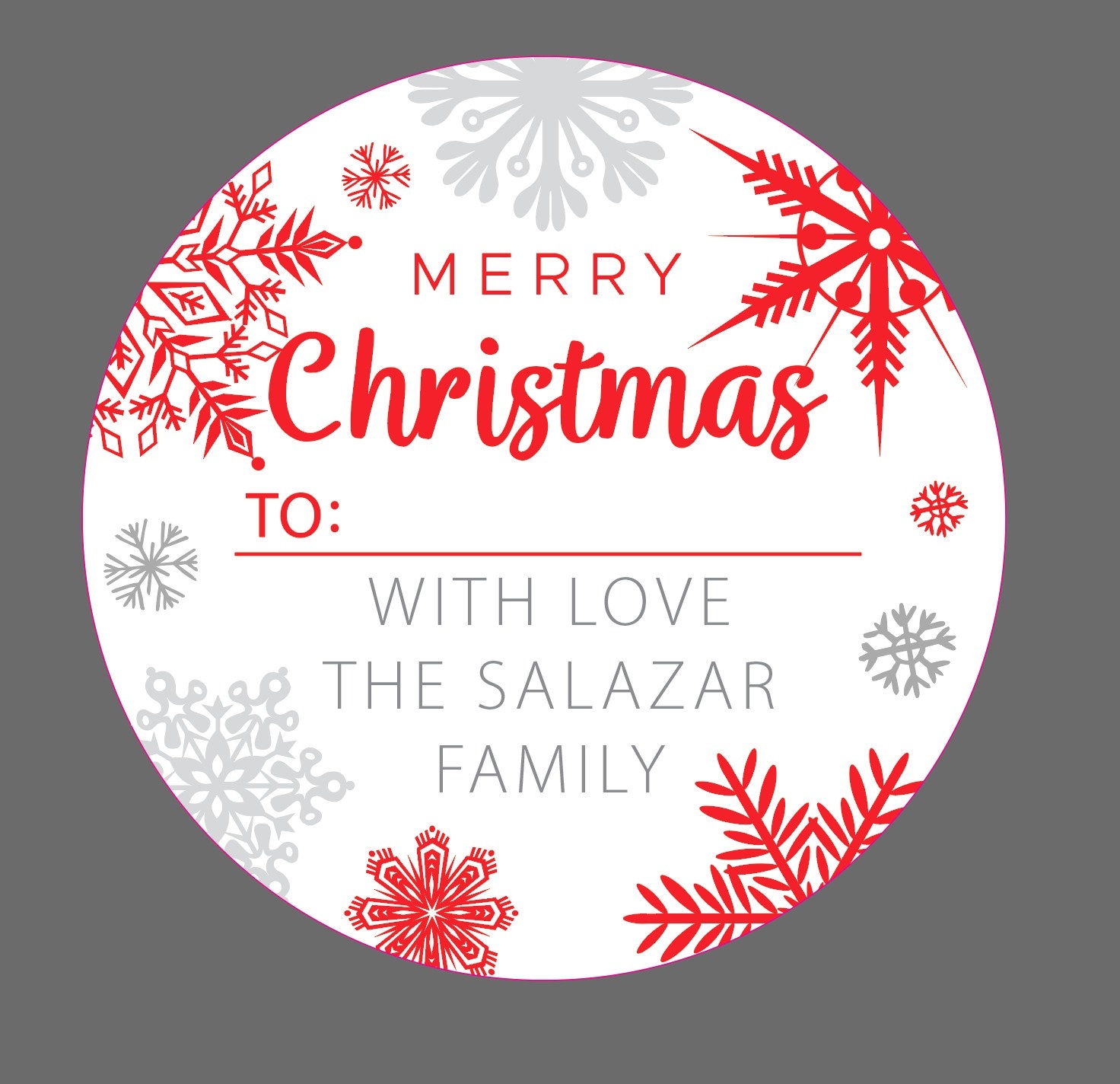 Holiday Labels - Snowflake Christmas Stickers - Christmas Gift Labels ...