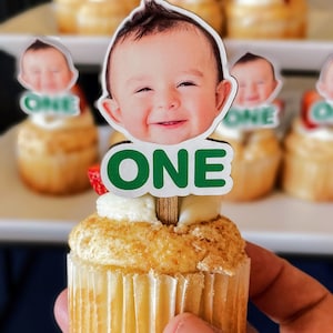 Custom Face Cupcake Toppers Photo Cupcake Toppers - Etsy