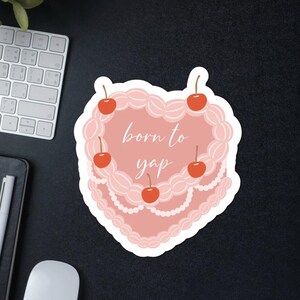 Born to Yap Sticker - Water Bottle Sticker - Laptop Sticker - Cute ...