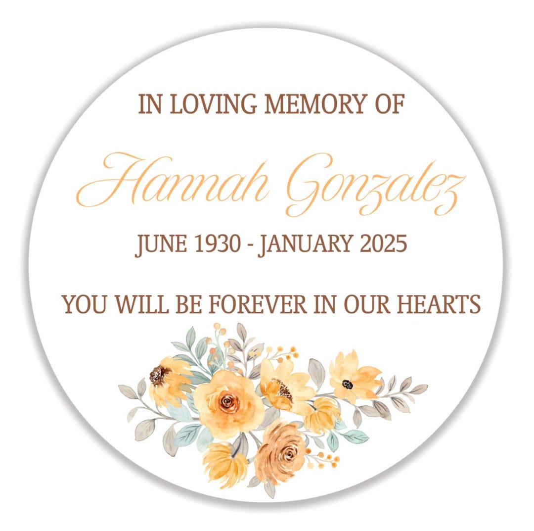 Memorial Stickers - in Loving Memory of - Custom Stickers ...