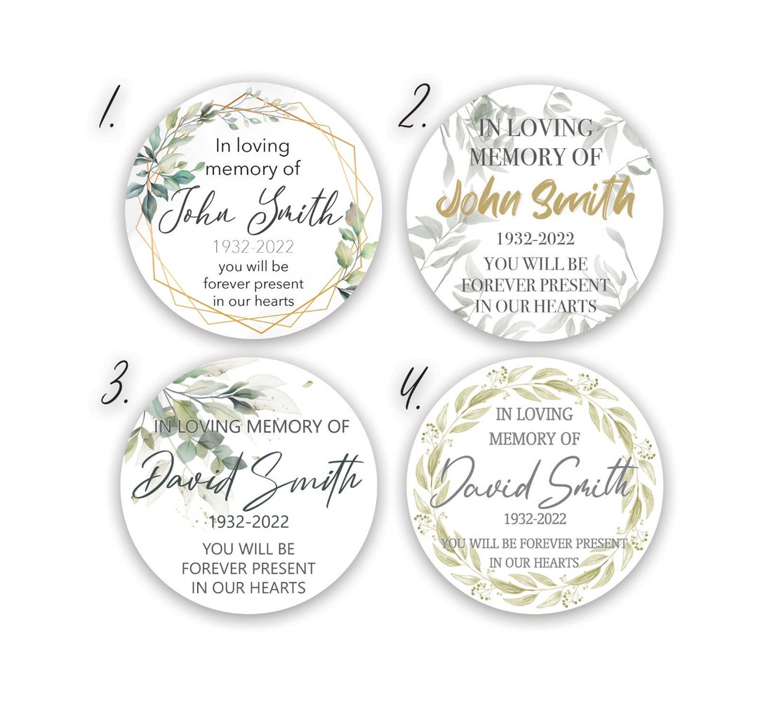 Memorial Stickers - in Loving Memory of - Custom Stickers ...