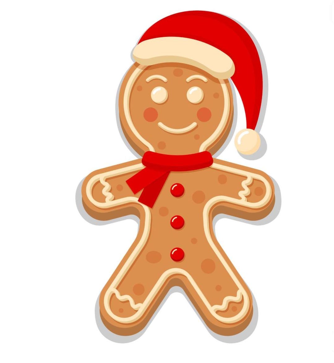 Gingerbread Stickers Gingerbread Man Sticker Christmas Sticker Xmas ...