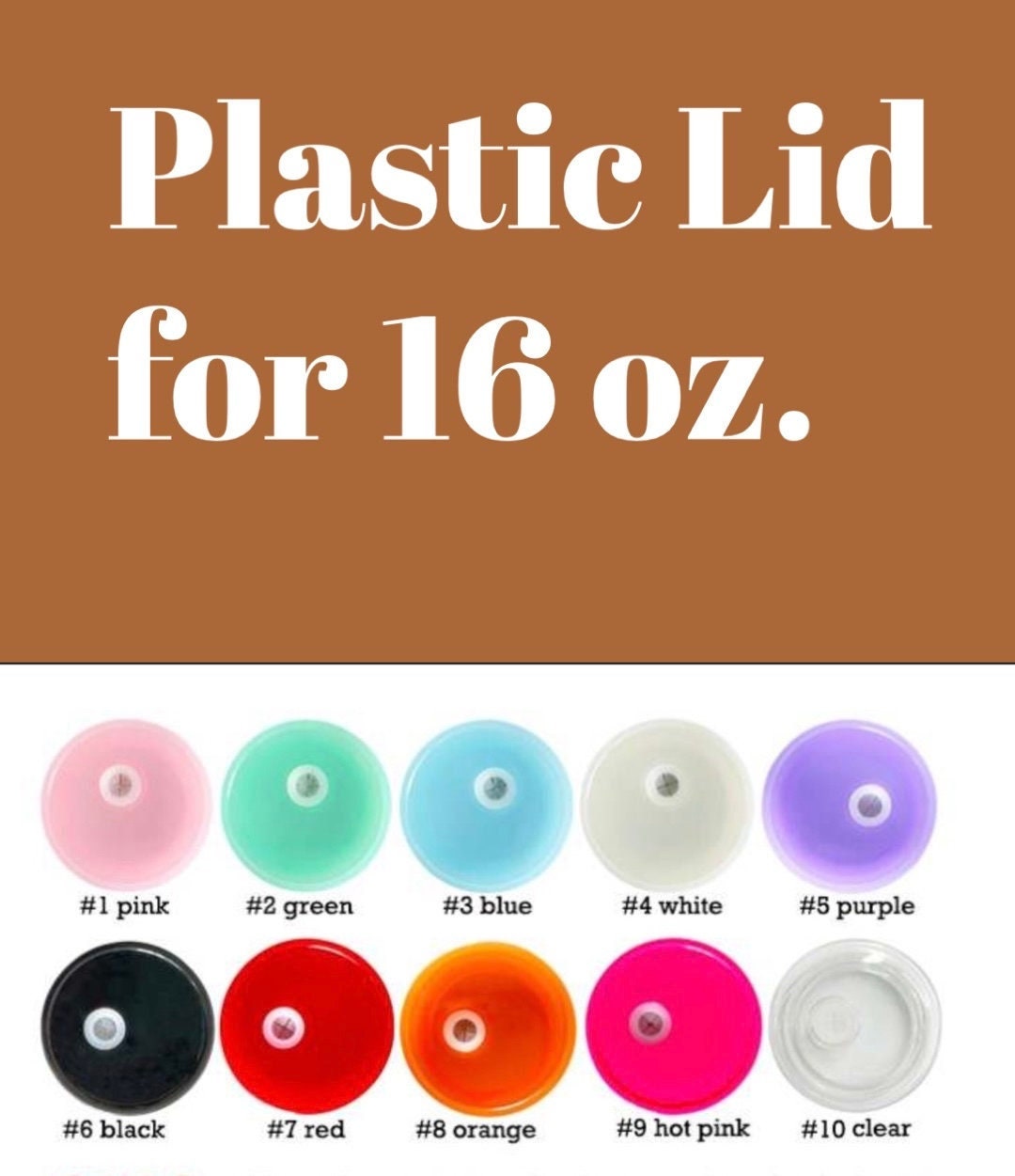 Plastic Colored Lid for 16 Oz Can Glass Cup Can - READY TO SHIP ...