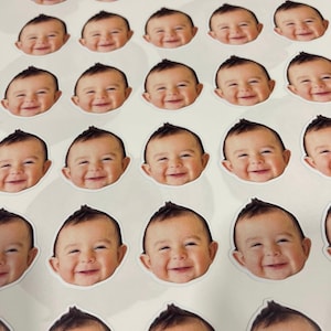 Birthday Face Stickers - Personalized Face Stickers - Baby Stickers ...