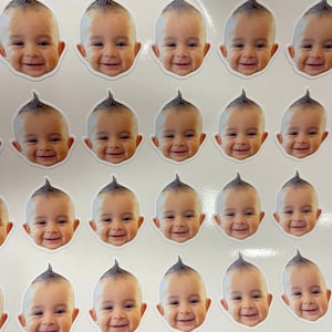 Birthday Face Stickers - Personalized Face Stickers - Baby Stickers ...