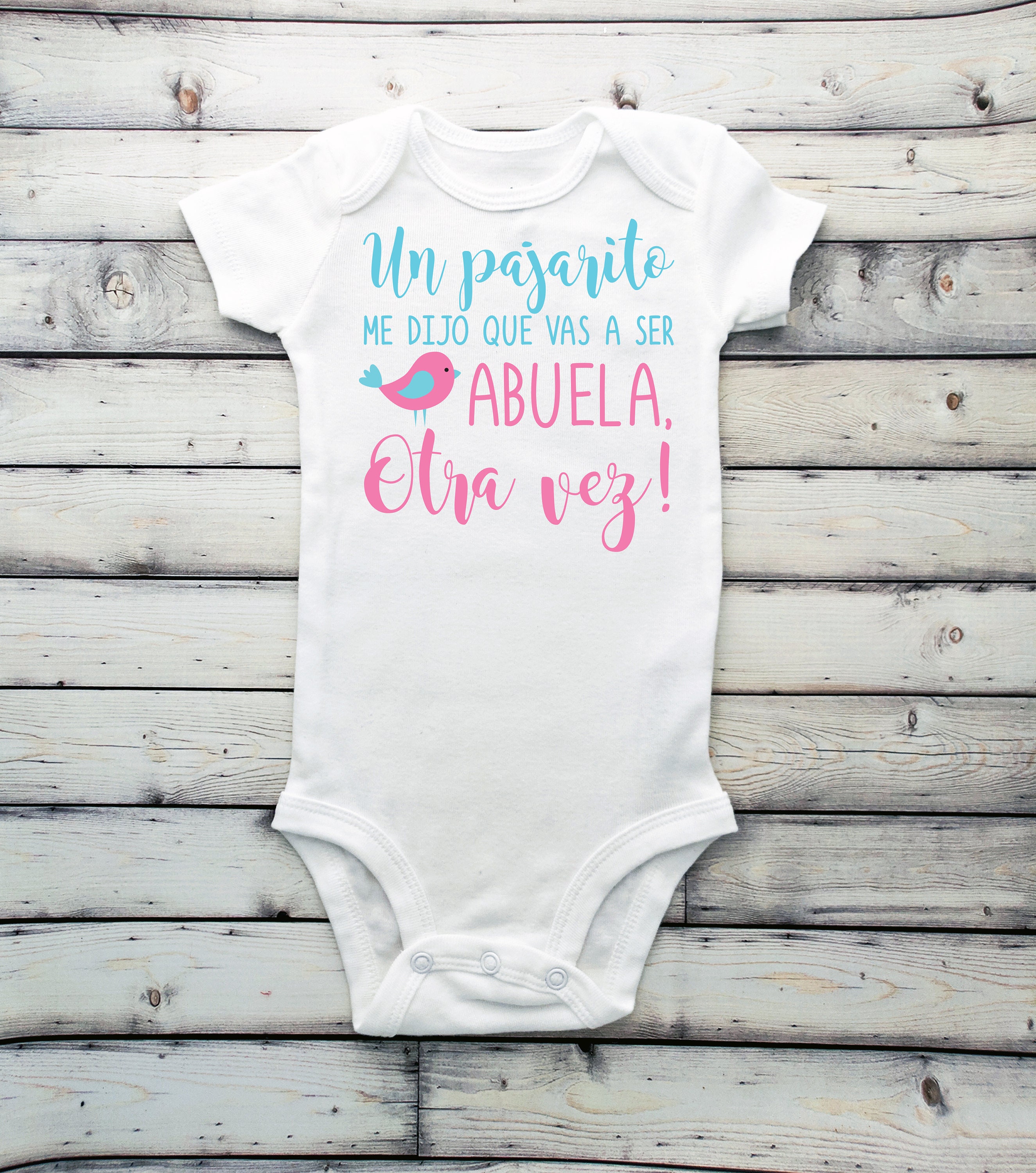 Un Pajarito Me Dijo Vas a Ser Abuela - Baby Announcement - Grandparents ...