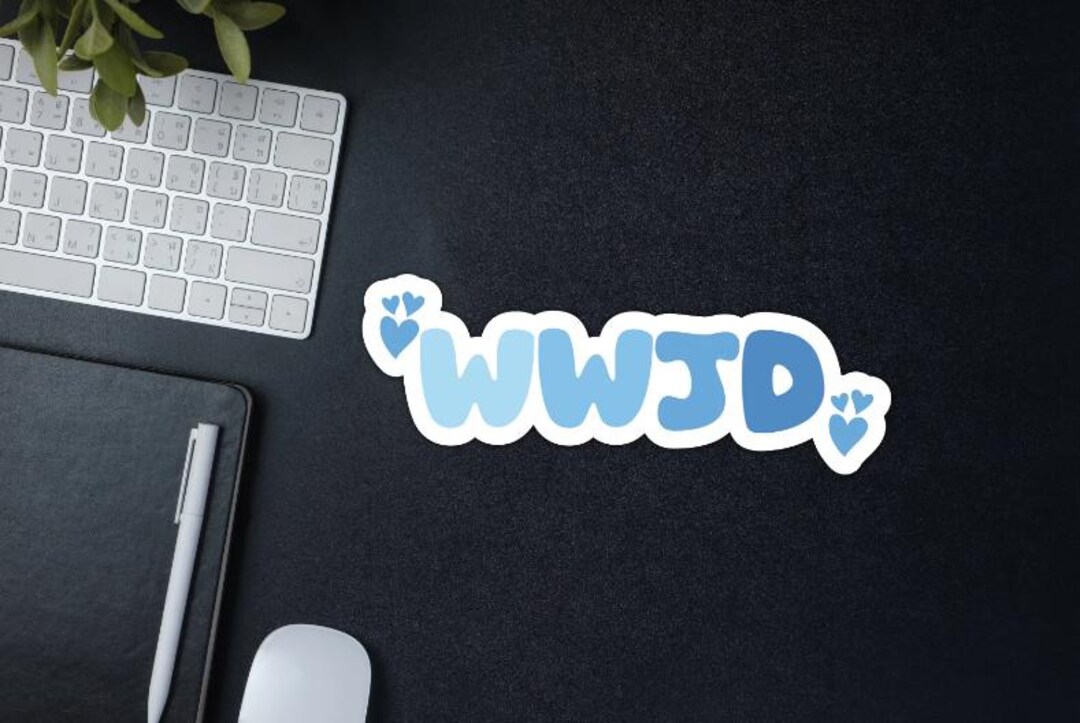 WWJD Sticker - Jesus Sticker - Christian Sticker - Bible Sticker - Cute ...