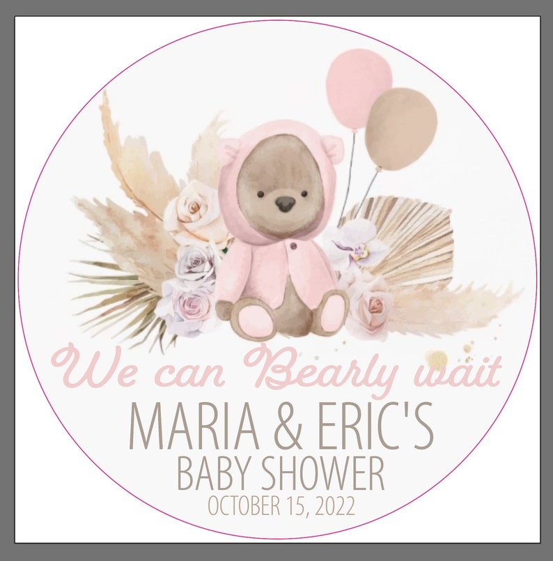 Teddy Bear Baby Shower Labels Teddy Bear Shower Favors - Etsy
