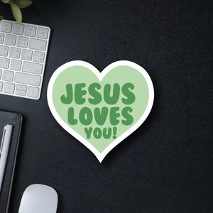 Jesus Loves You Sticker - Jesus Sticker - Christian Sticker - Bible ...