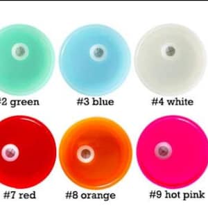 Acrylic Lid for 16 Oz. Glass Can - Colored Lid - Replacement Lid ...