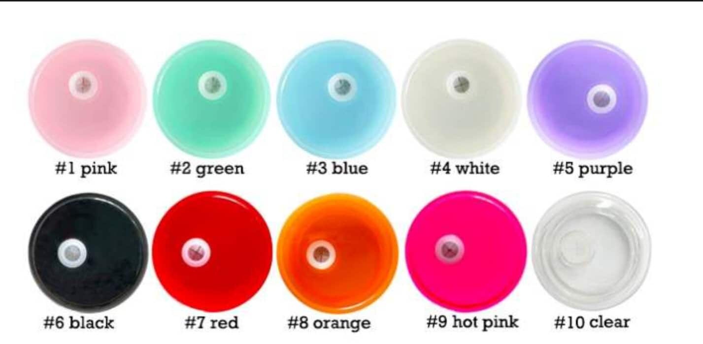 Acrylic Lid for 16 Oz Glass Can - Colored Replacement Lid - Etsy