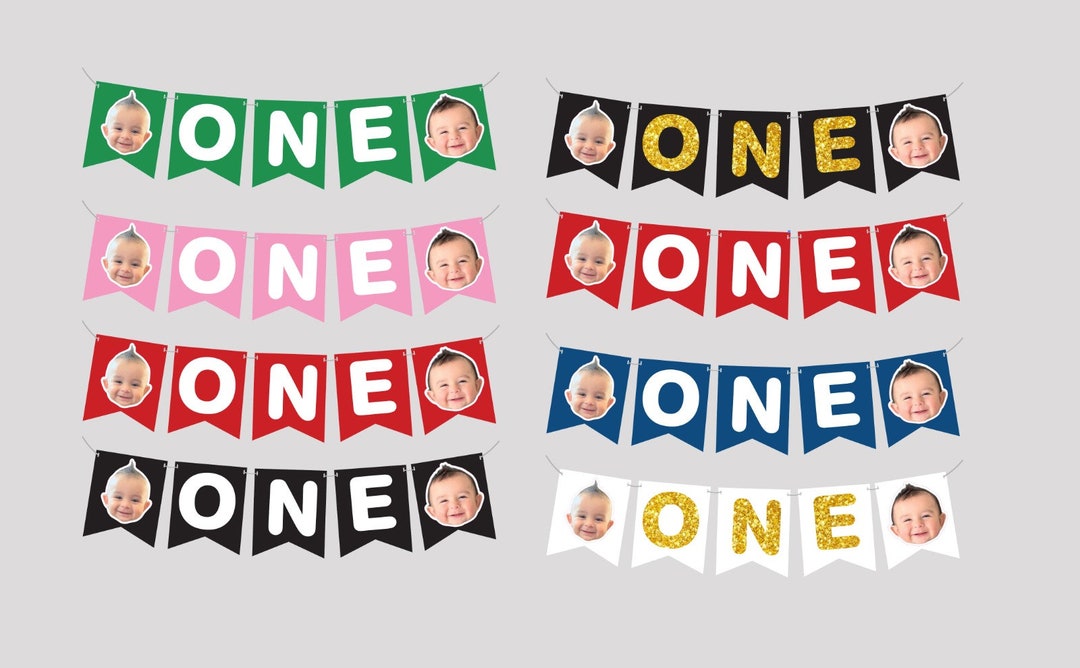 Birthday Banner - Custom Banner - One Banner - First Birthday - 1st ...