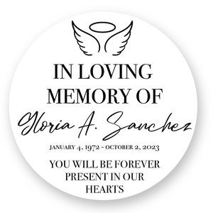 Memorial Stickers - in Loving Memory of - Custom Stickers ...