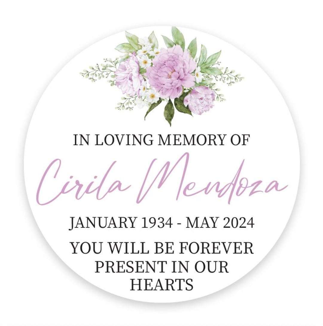 Memorial Stickers - in Loving Memory of - Custom Stickers ...