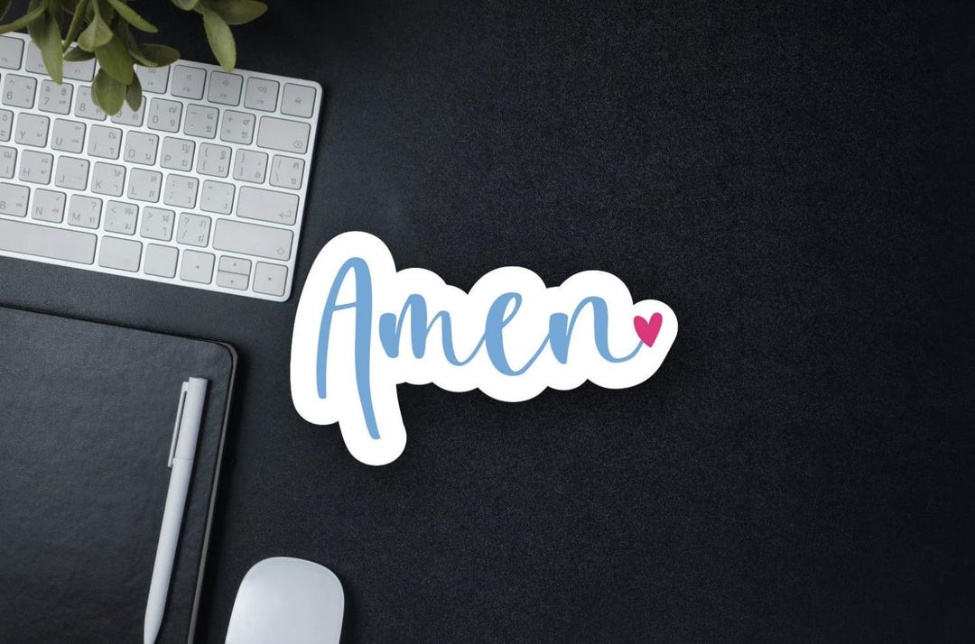 Amen Sticker - Jesus Sticker - Christian Sticker - Bible Sticker - Cute ...