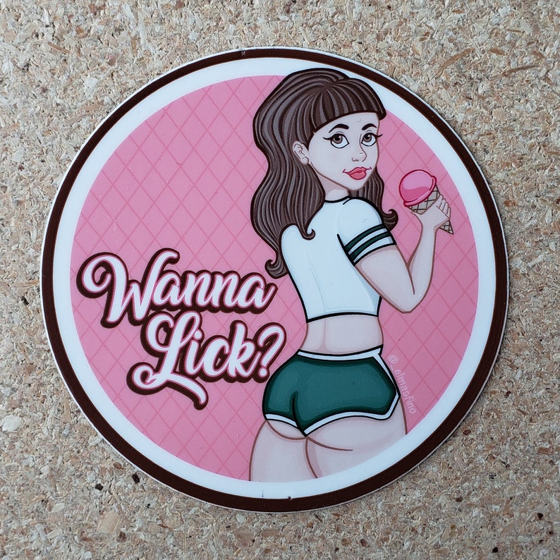 Wanna Lick Sticker - Etsy