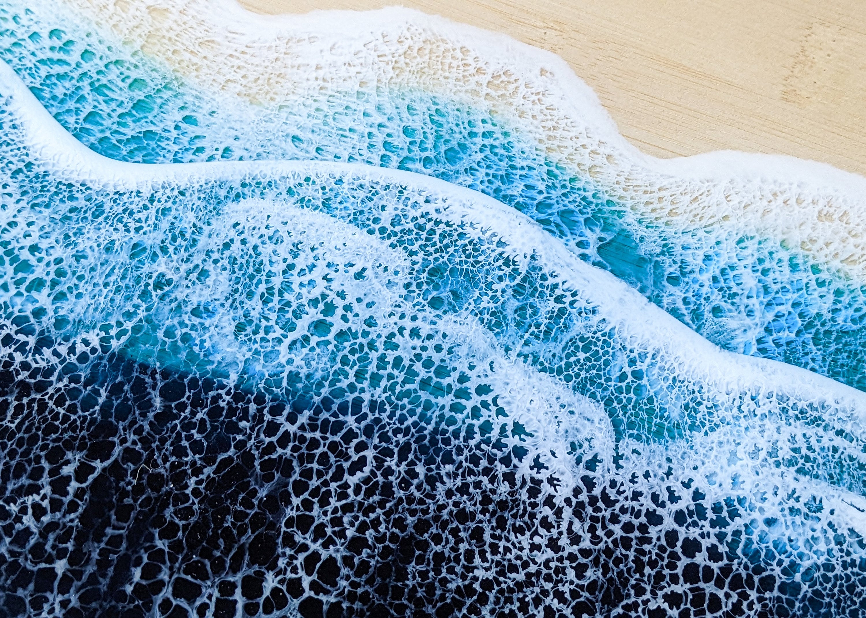 Beach Themed Resin Lazy Susan // Table Centrepiece // Timber Lazy Susan ...