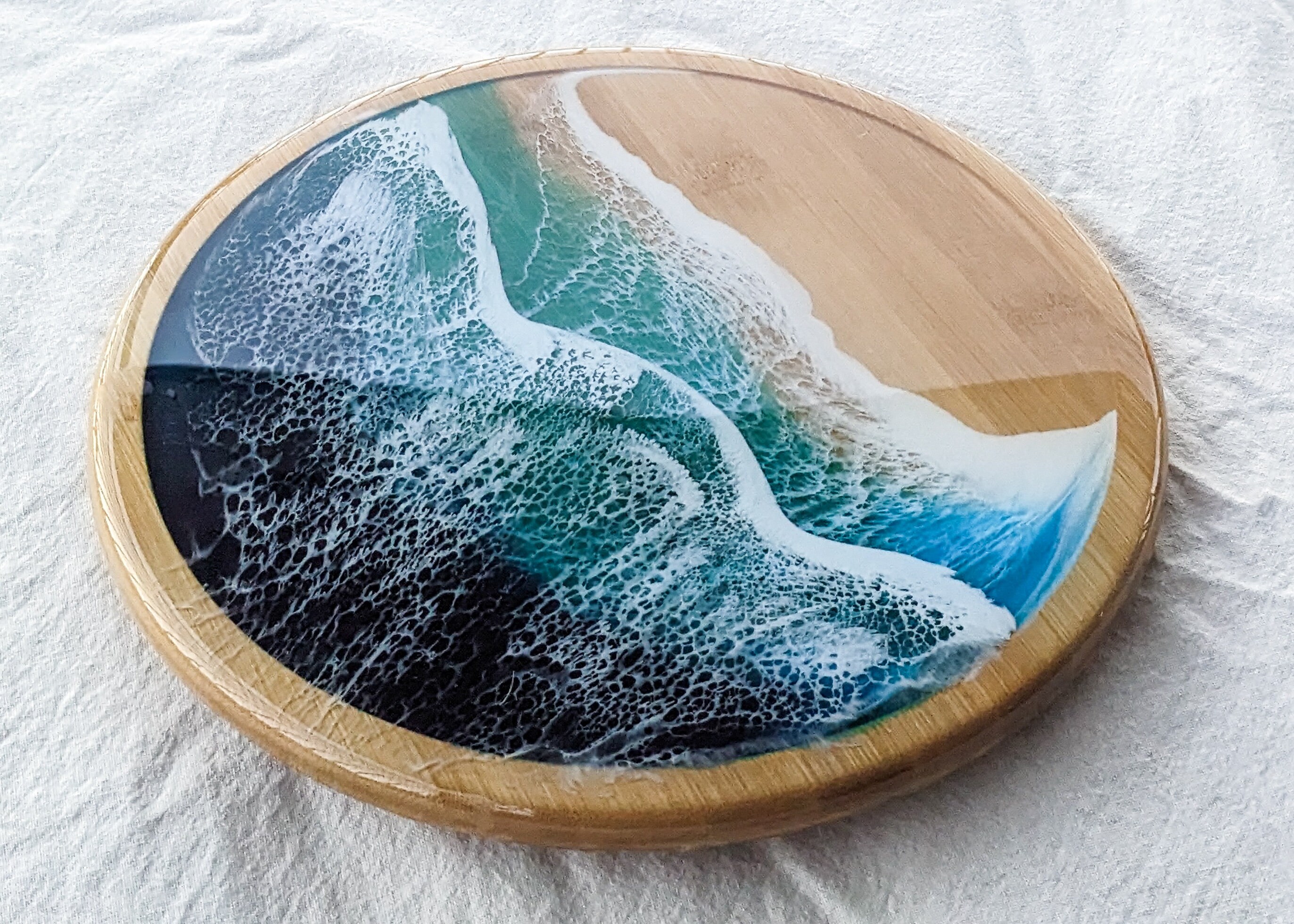 Beach Themed Resin Lazy Susan // Table Centrepiece // Timber - Etsy ...