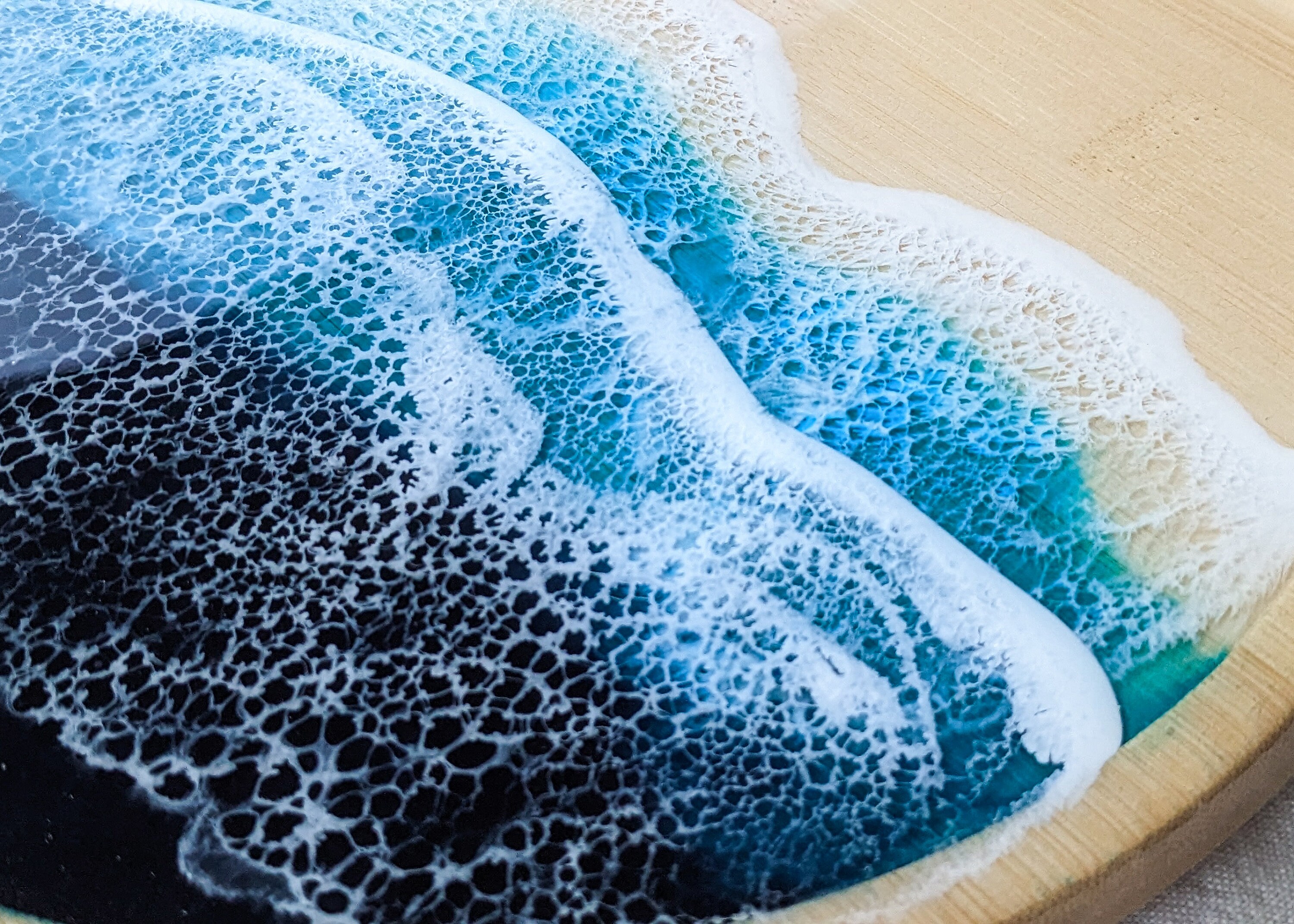 Beach Themed Resin Lazy Susan // Table Centrepiece // Timber Lazy Susan ...