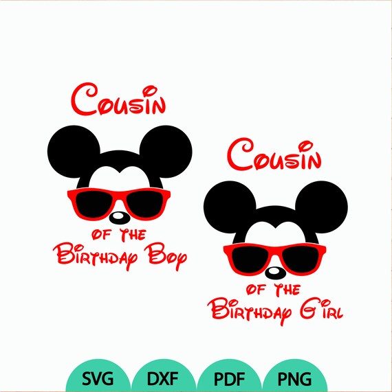 Mickey Cousin Svg Mouse Family Set Svg Mickey Birthday Boy Svg | Etsy
