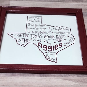 Texas A&M Wall Art, Aggie Wall Décor, Aggie Sign, Aggie Gifts, Aggie ...
