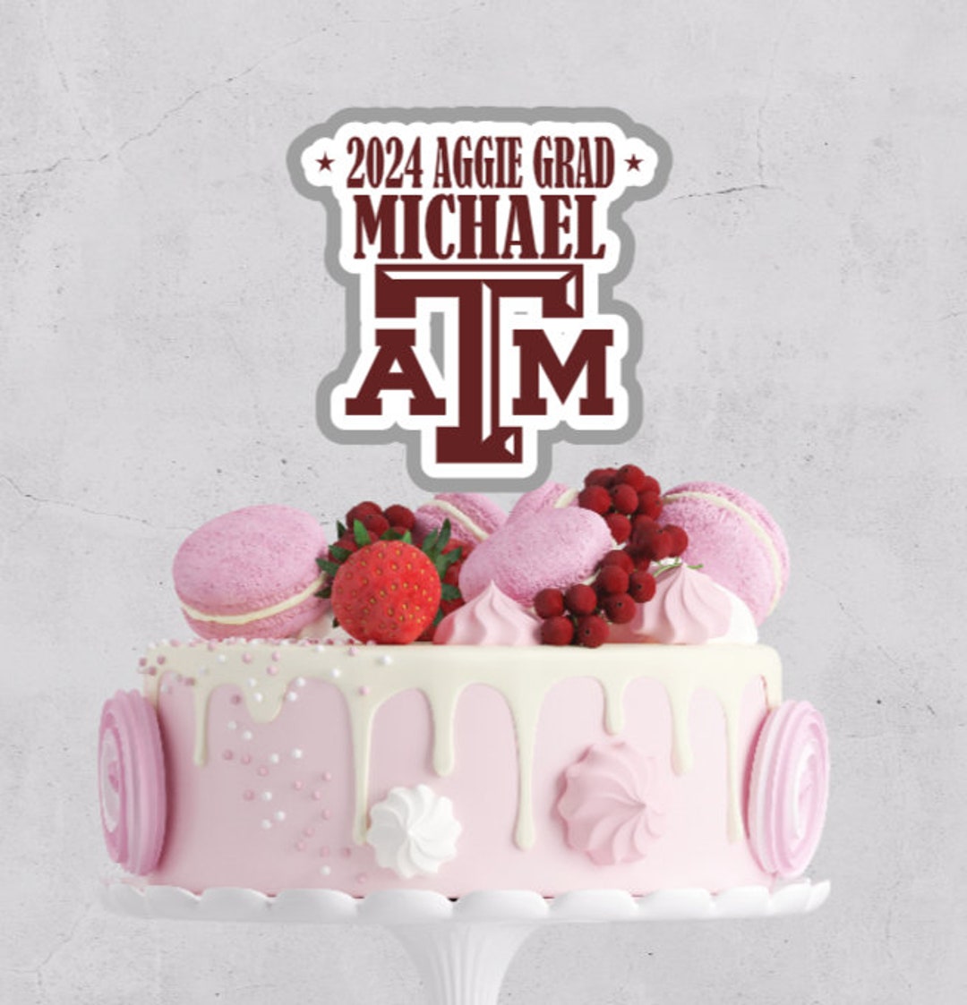 Texas A&M Aggie Ring Day, Aggie Ring Day, Aggie Graduation Cake Topper ...