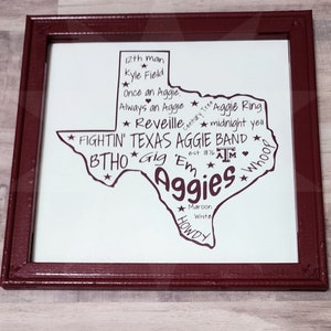 Texas A&M Wall Art, Aggie Wall Décor, Aggie Sign, Aggie Gifts, Aggie ...