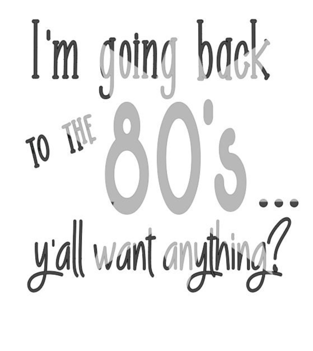 Back to the 80's SVG Back to the 80's SVG 80's - Etsy