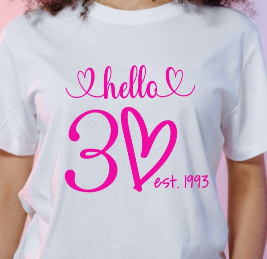 30th Birthday Svg Hello 30 Svg Vintage Svg Women's - Etsy