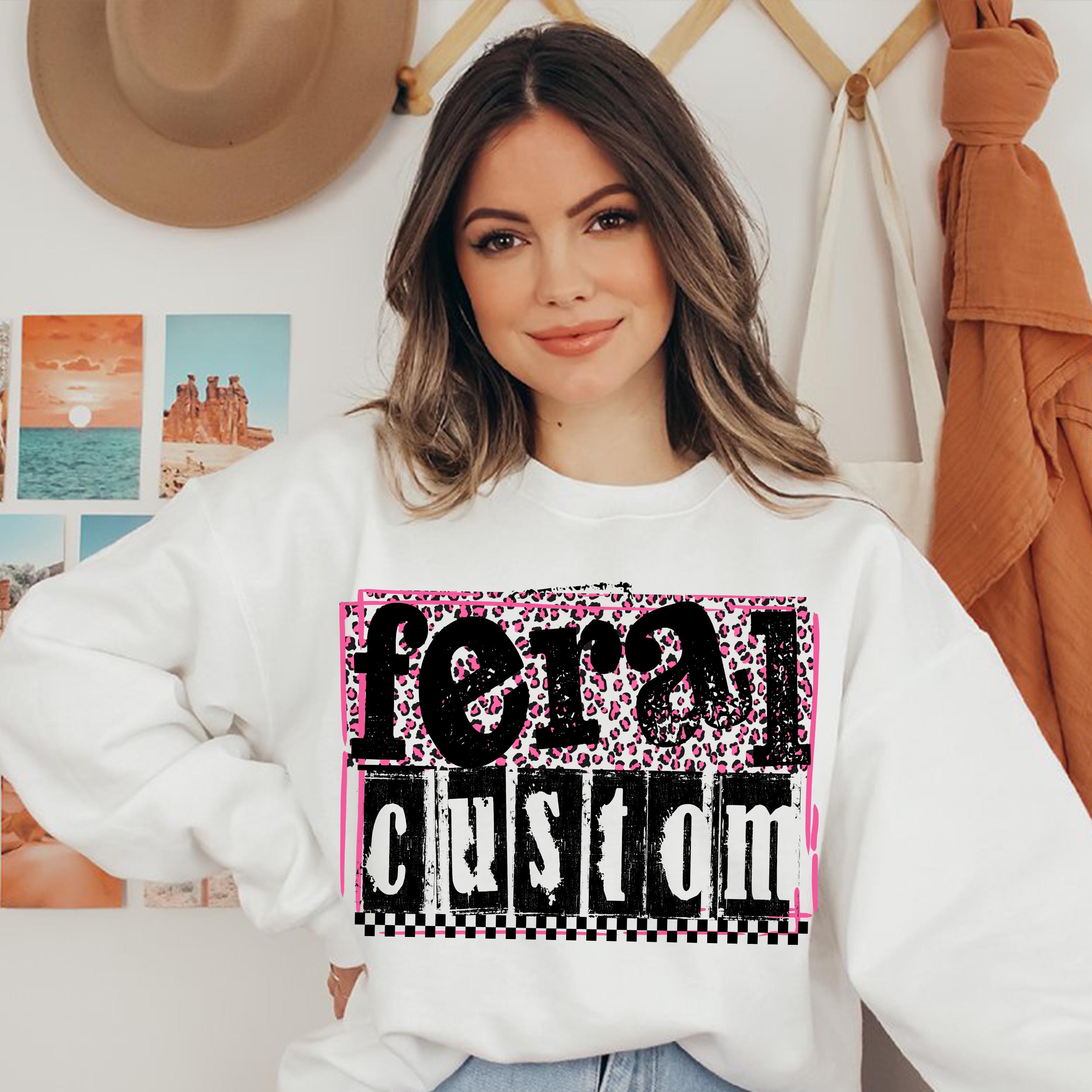 Feral Custom PNG | Editable Grunge Leopard Sublimation | Pink Checkered ...