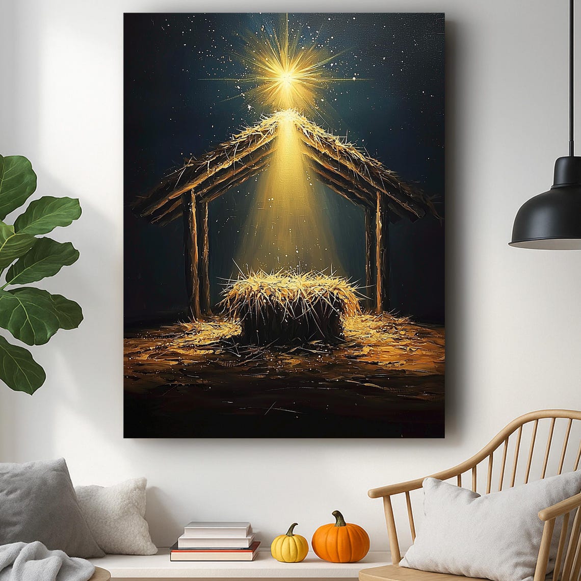 Empty Manger Canvas – Christian Nativity Christmas Wall Art - Etsy