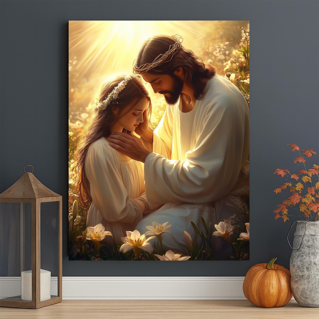 Jesus Blessing Woman Canvas – Christian Wall Art | Faith, Love and ...
