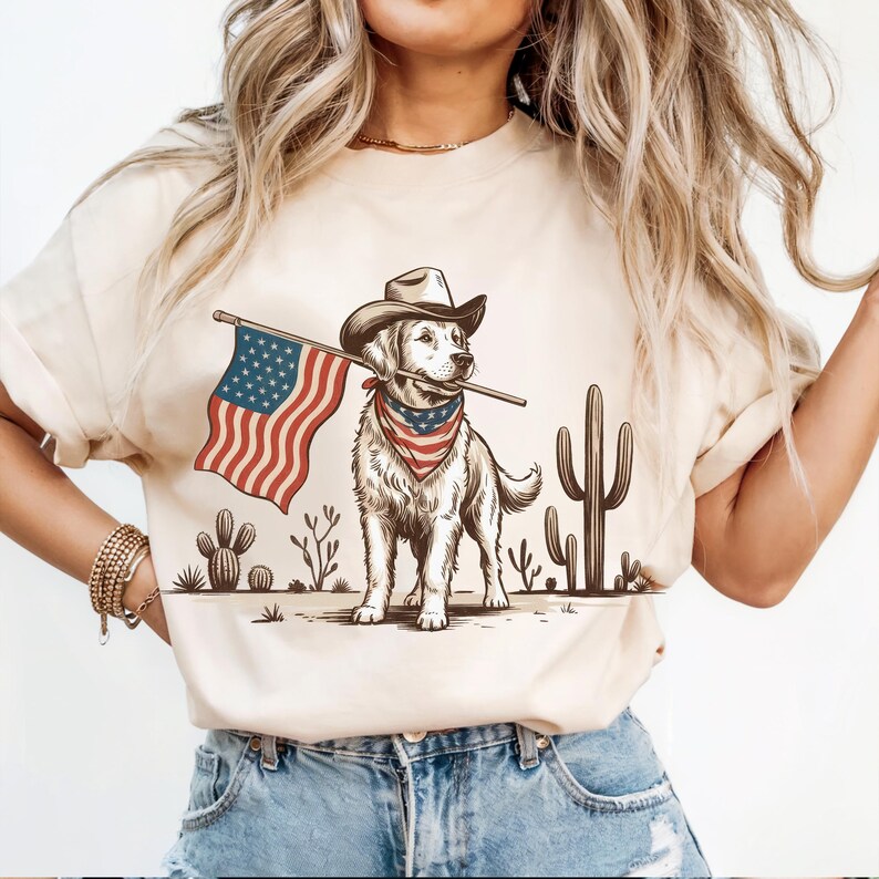 Patriotic Cowboy Dog PNG Bundle | Western Dog Sublimation Clipart ...