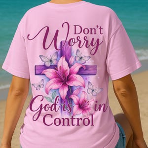 God is in Control PNG – Cross With Lilies Clipart – Christian Faith ...