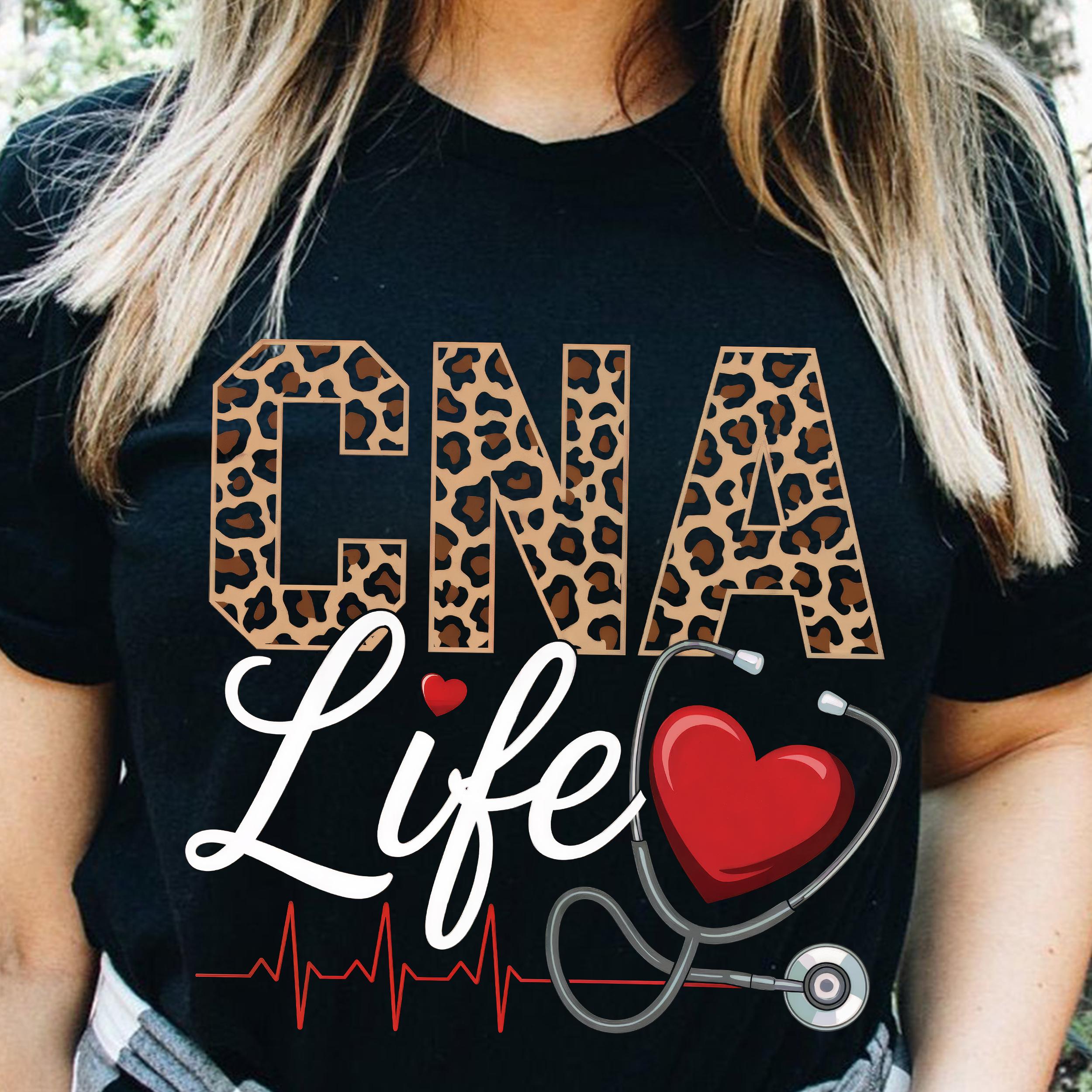 CNA Life Png, Leopard Print Nurse Sublimation Design, CNA Digital ...