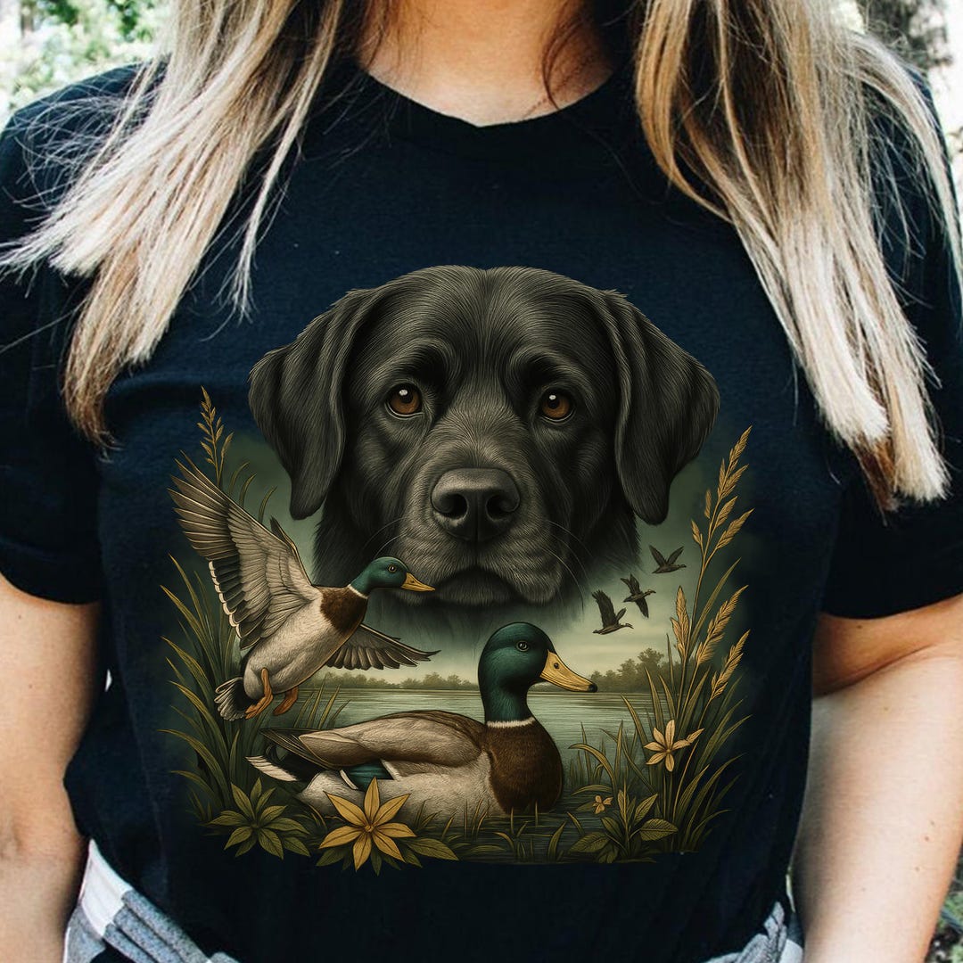 Black Dog and Ducks PNG - Nature Scene With Labrador and Waterfowl ...