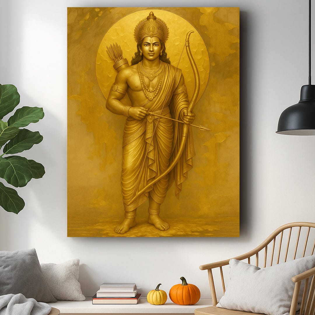 Lord Rama Canvas Print – Hindu God Art, Spiritual Décor - Etsy
