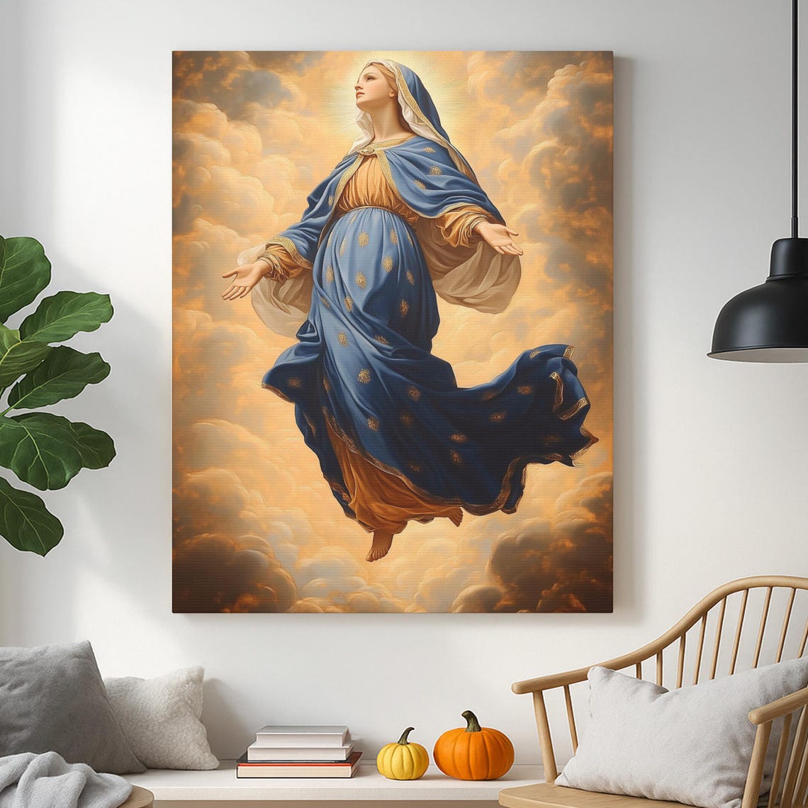 Assumption of Mary Canvas Print | Catholic Art, Religious Home Decor - Etsy