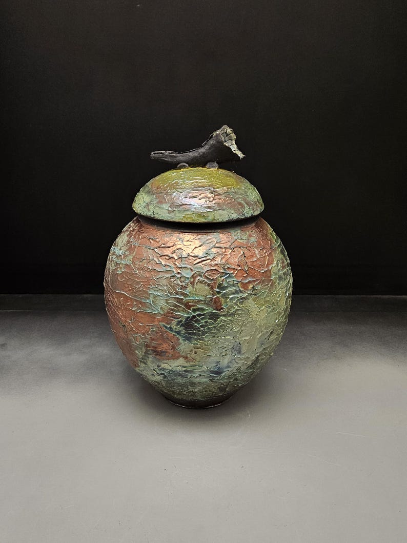 Copper Raku Jar, Raku Urn - Etsy