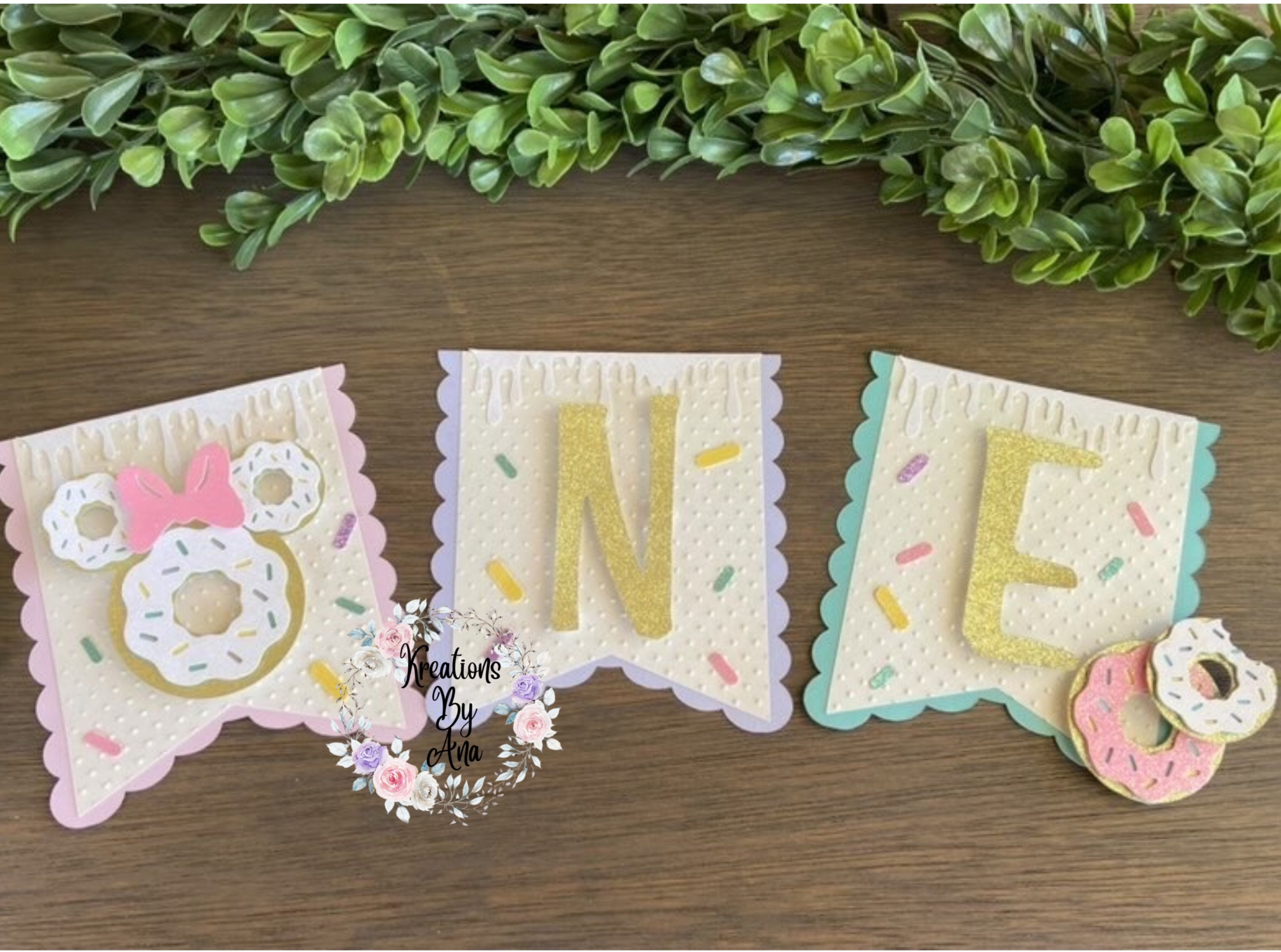 Donut Banner Donut Birthday Donut Grow Up Donut First - Etsy