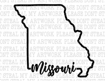 Missouri Outline Svg | Etsy