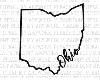 Ohio Outline Svg | Etsy