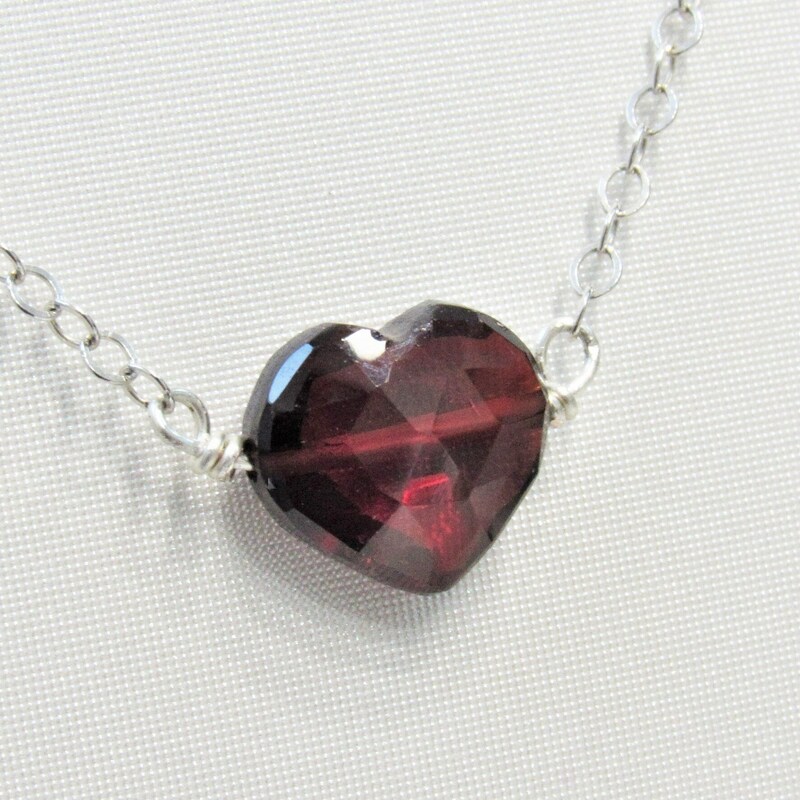 Garnet Heart - Etsy