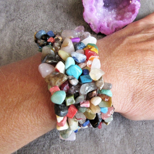 Stretch Gemstone Bracelets - Etsy