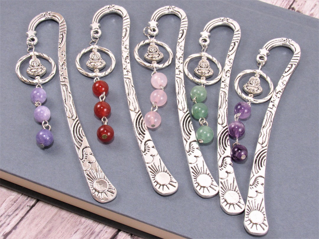 Buddha Natural Gemstone Bookmark, Yoga Lover Gift, Unique Gift for Her ...