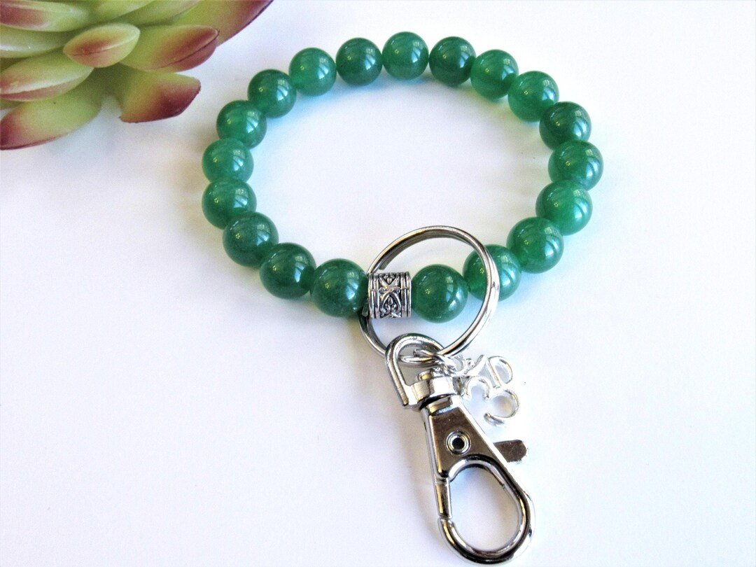 Good Luck Jade Bracelet, Keychain Bracelet, Green Malaysian Jade ...
