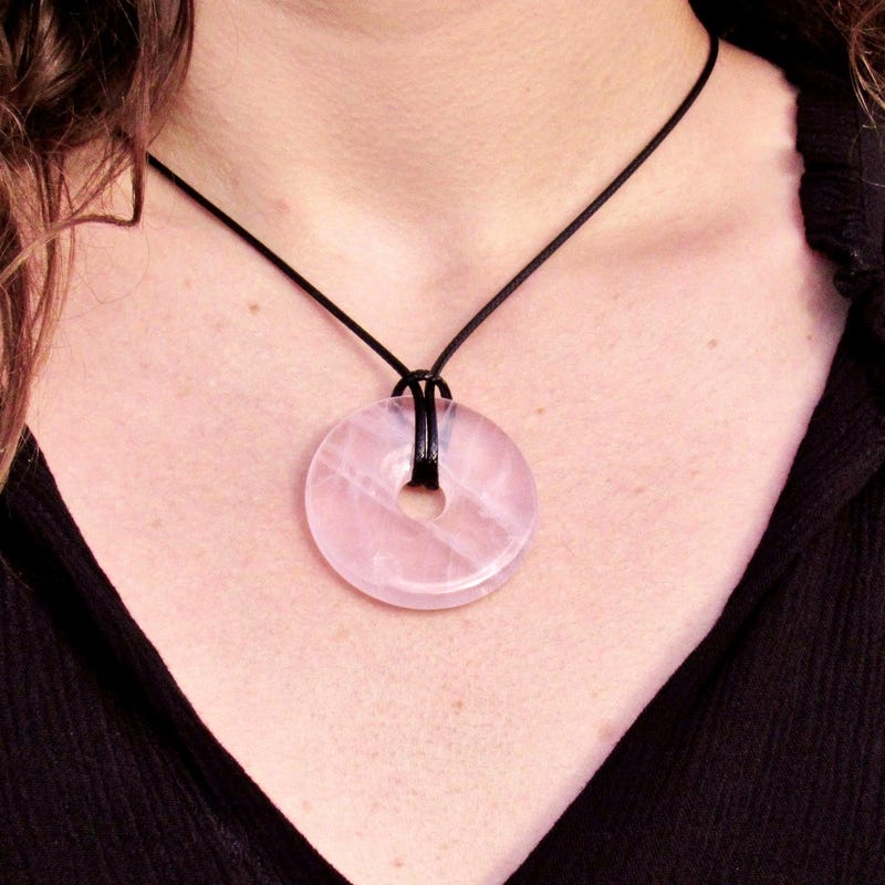 Quartz Doughnut Pendant - Etsy