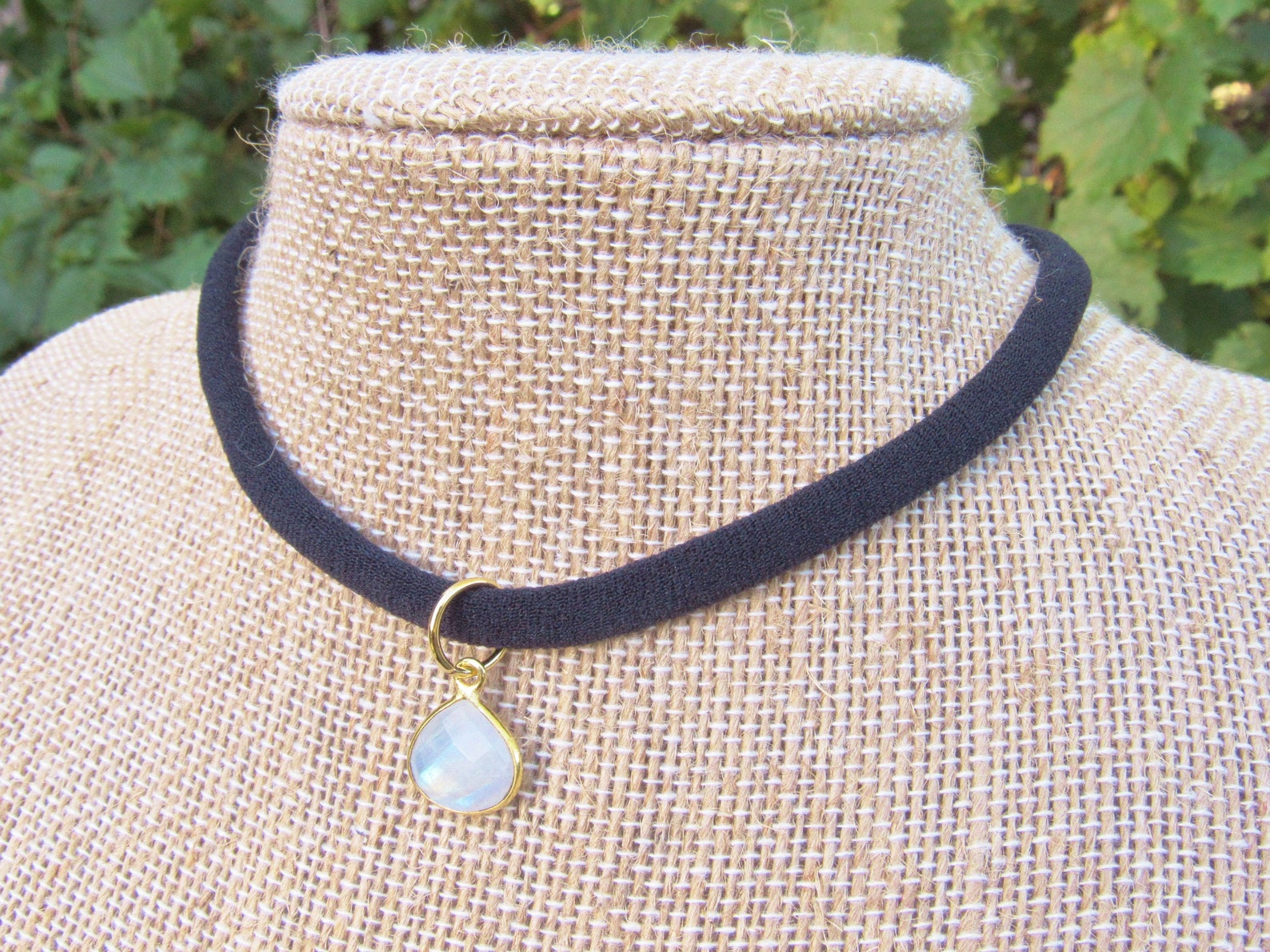 RAINBOW MOONSTONE Choker Dainty Gemstone Choker Nylon - Etsy Ireland