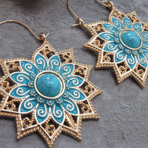 Lotus Earrings - Etsy