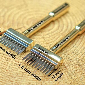 Sinabroks Inverse Pricking Irons - 2.2 Mm Width Tooth for Leathercraft ...